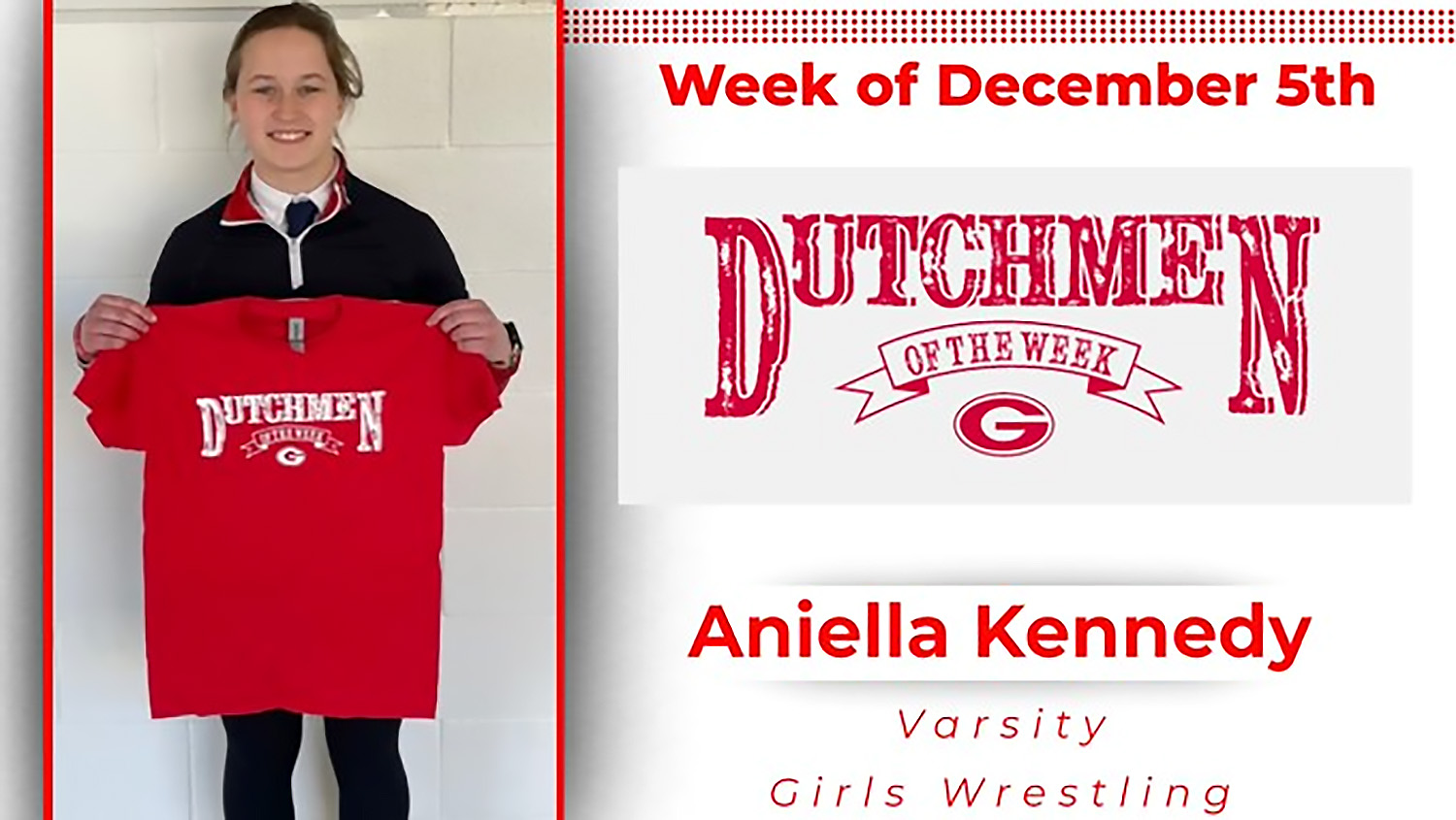 Aniella Kennedy and Jai Mendleson named Dutchmen of the Week for the ...